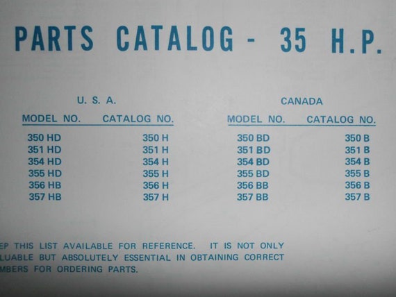 1971 Chrysler Outboard 35 HP Parts Catalog - Gem