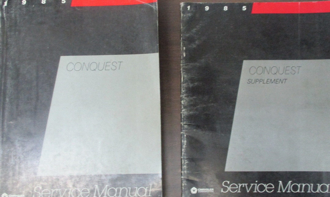 1985 Chrysler Conquest Service Repair Shop Workshop Manual Set W ...