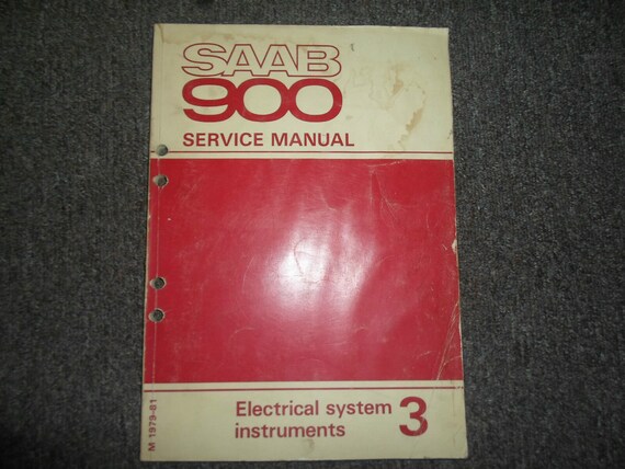 1979 80 1981 Saab 900 Electrical System Instruments Service - Etsy