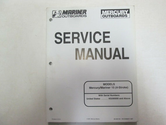 1997 Mercury Mariner Models 15 4 Stroke Service Repai… - Gem