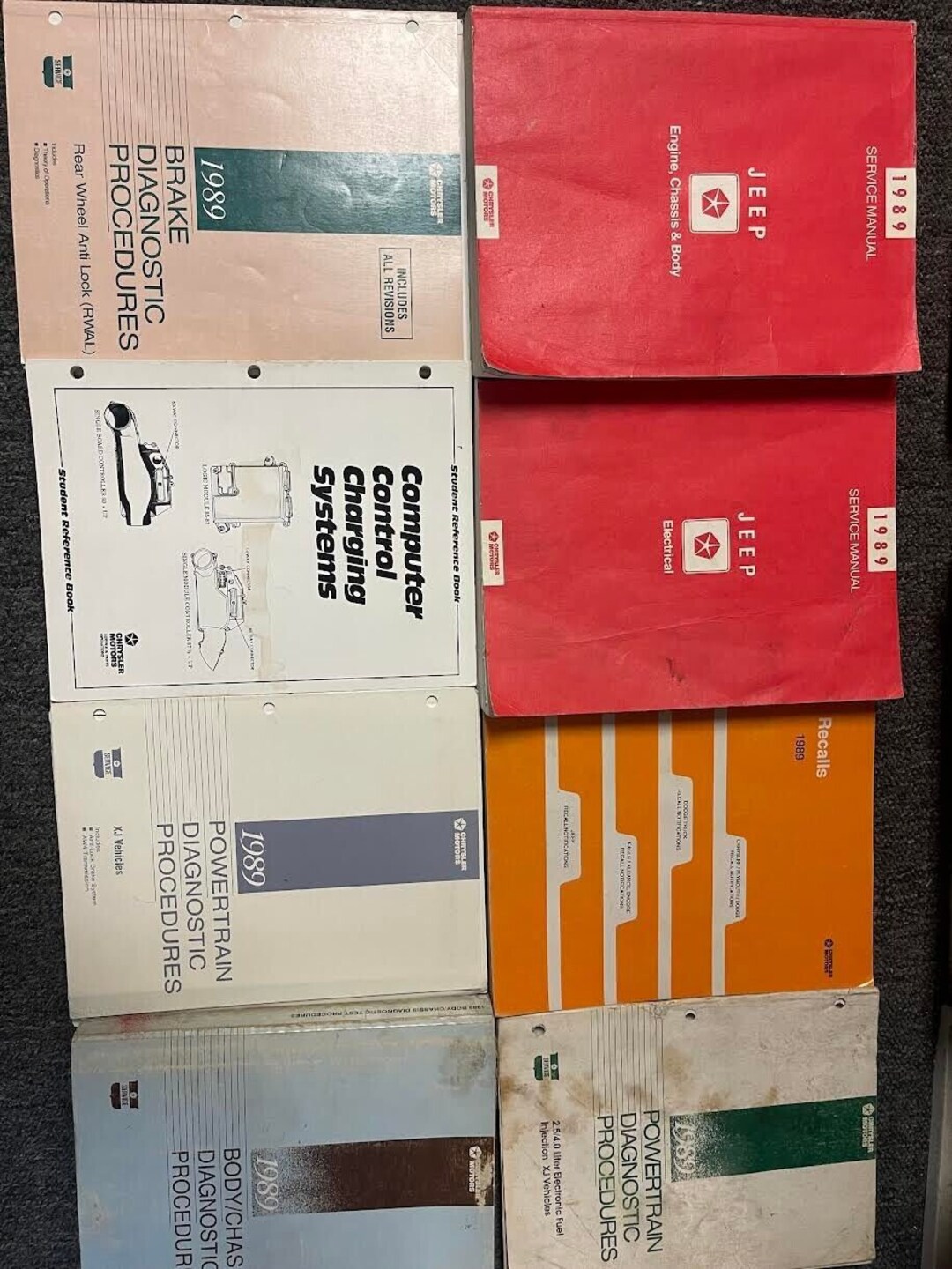 1989 JEEP WRANGLER Cherokee Wagoneer Service Shop Workshop Repair Manual Set + - Etsy