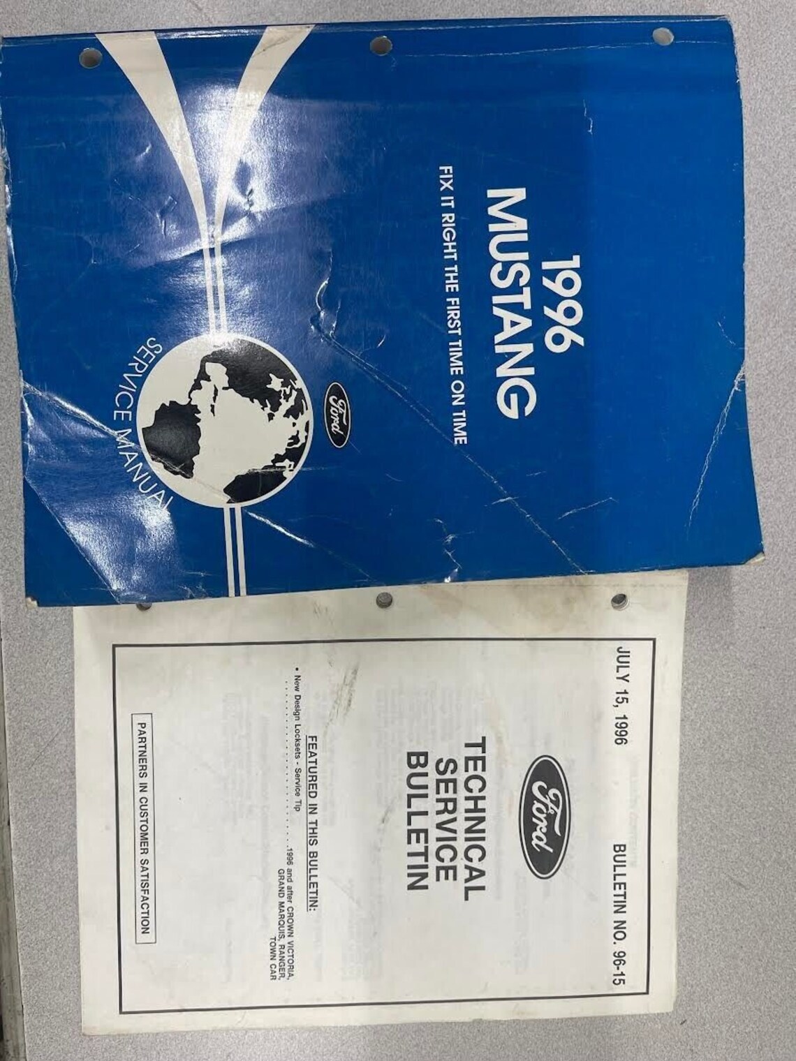 1996 Ford Mustang Service Shop Repair Manual Set W EVTM ...