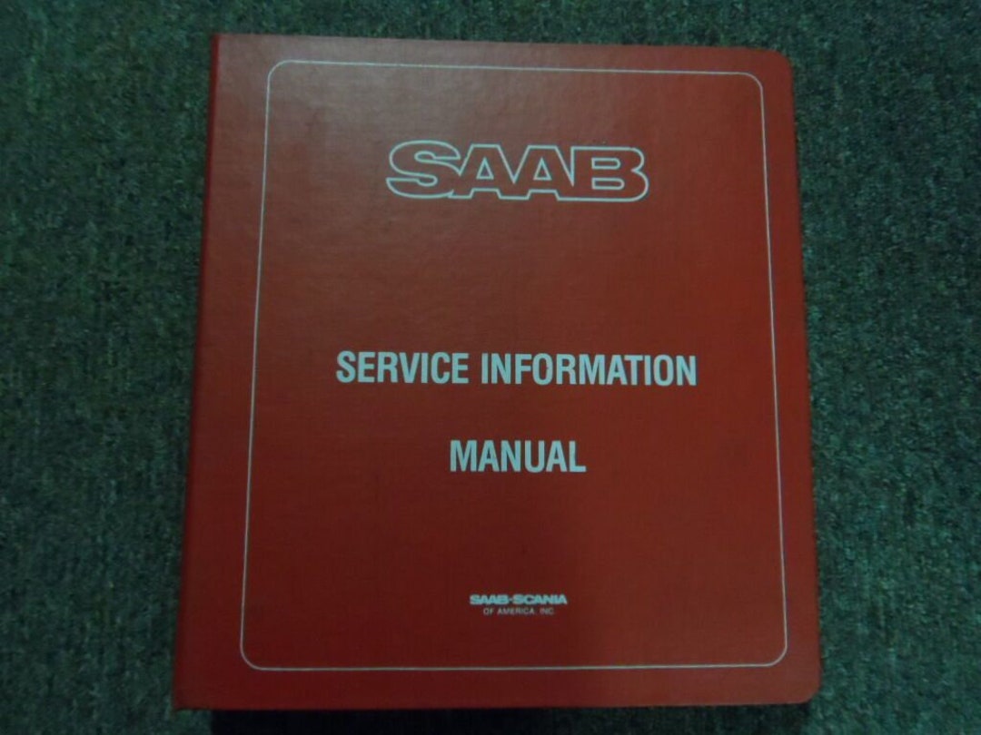 1980s Saab Technical Bulletins Audio Equipment Sony Service Manual OEM ...