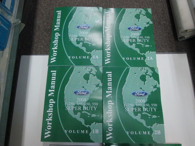 2008 Ford F250 F350 F450 F550 Truck Service Shop Repair Manual 7V Set ...