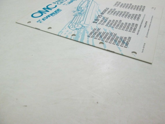 1991 Omc Johnson Evinrude 9.9 15 Models Parts Catalog… - Gem