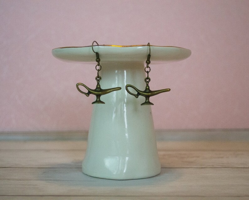 Magic Lamp Jewelry Aladdin Jewelry Aladdin Earrings Genie - Etsy
