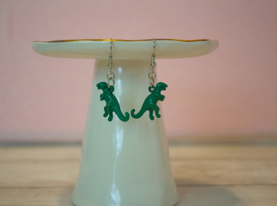 Dino Jewelry, Dino Earrings, Dinosaur Jewelry, Dinosaur Earrings, T-rex ...
