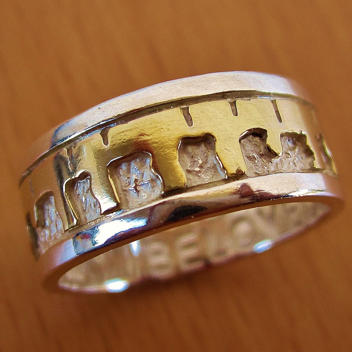 I Am My Beloved's Ring // Two-tone Gold & Silver // - Etsy