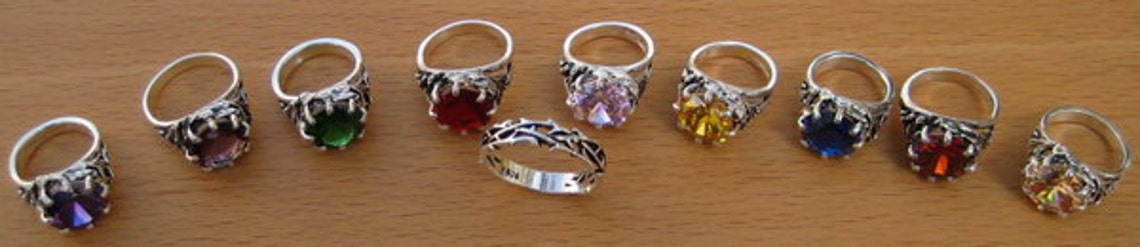 Ruby Crown Of Thorns Ring Etsy
