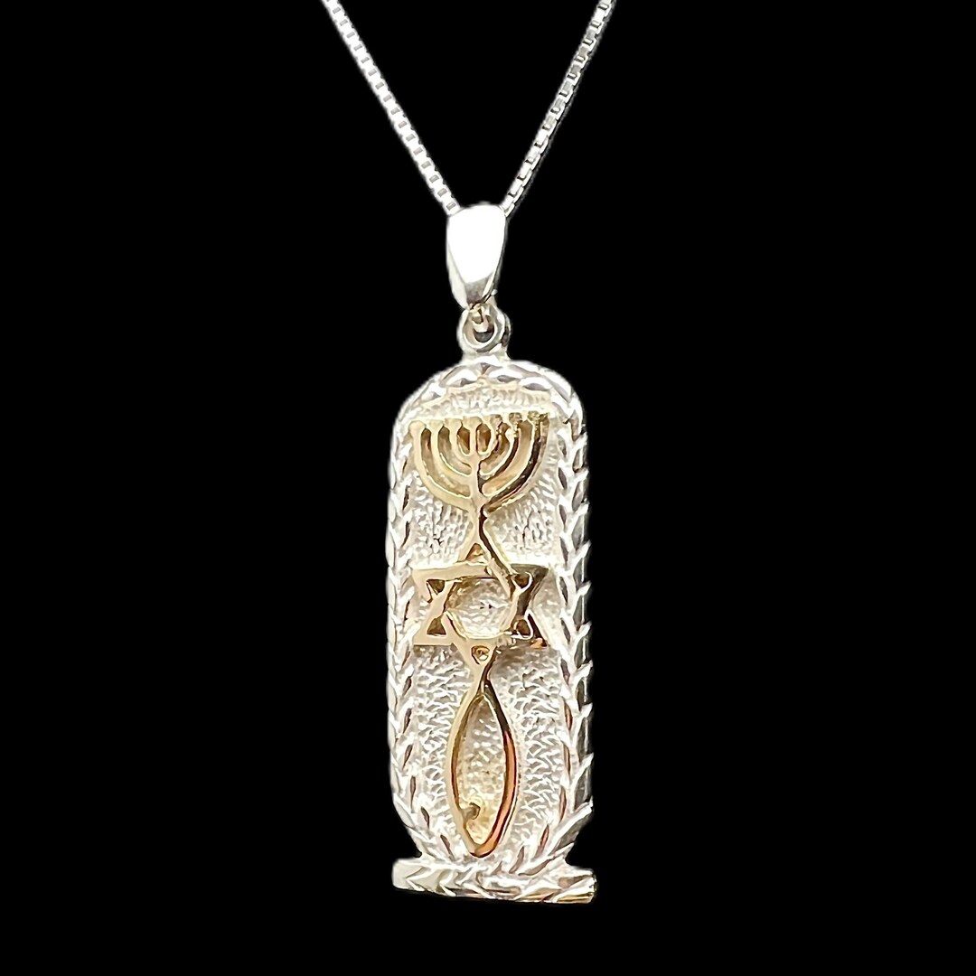 Grafted-in Pendant // Messianic // Scripture Enscription on Back - Etsy