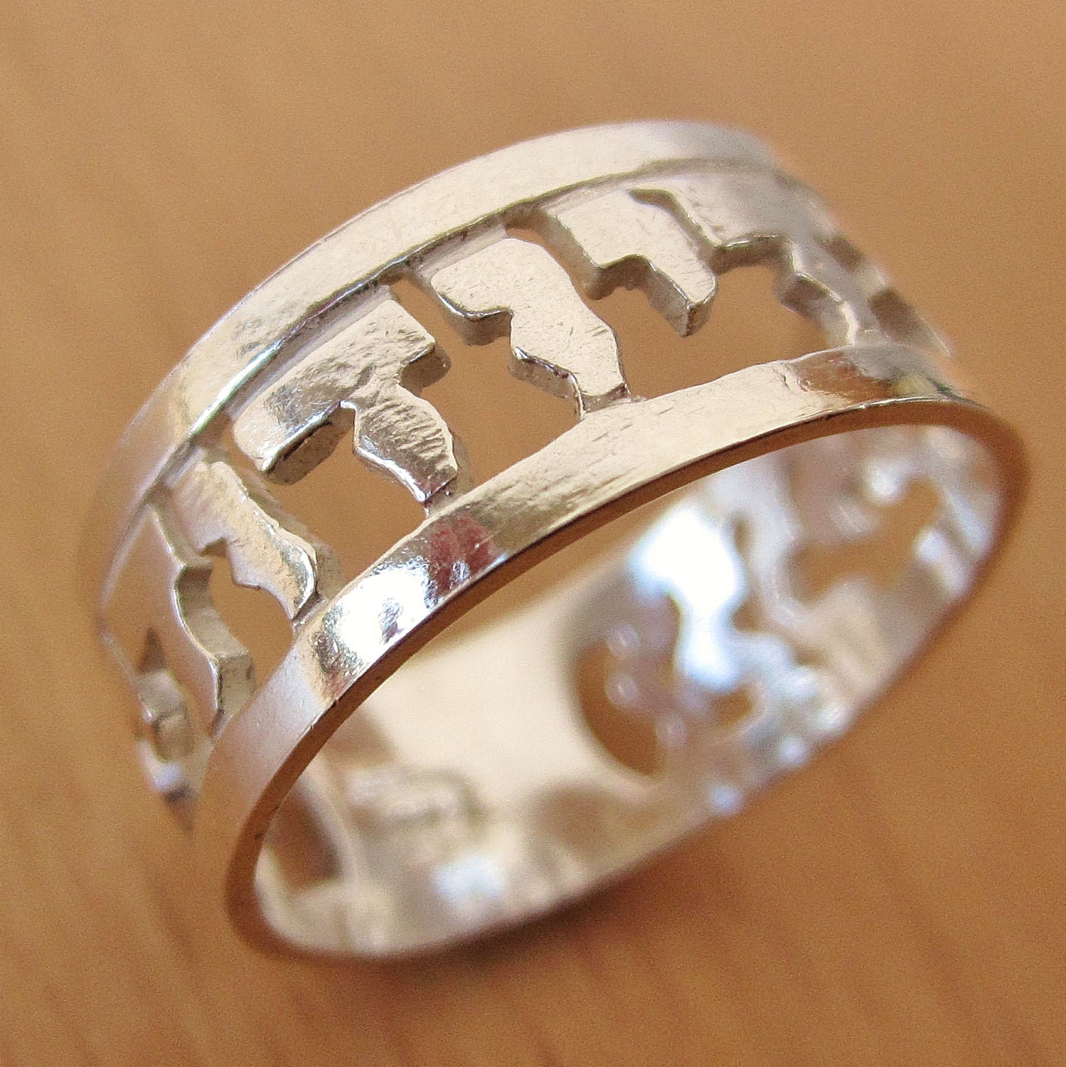 I Am My Beloved's Ring // Handmade in Israel // Solid - Etsy