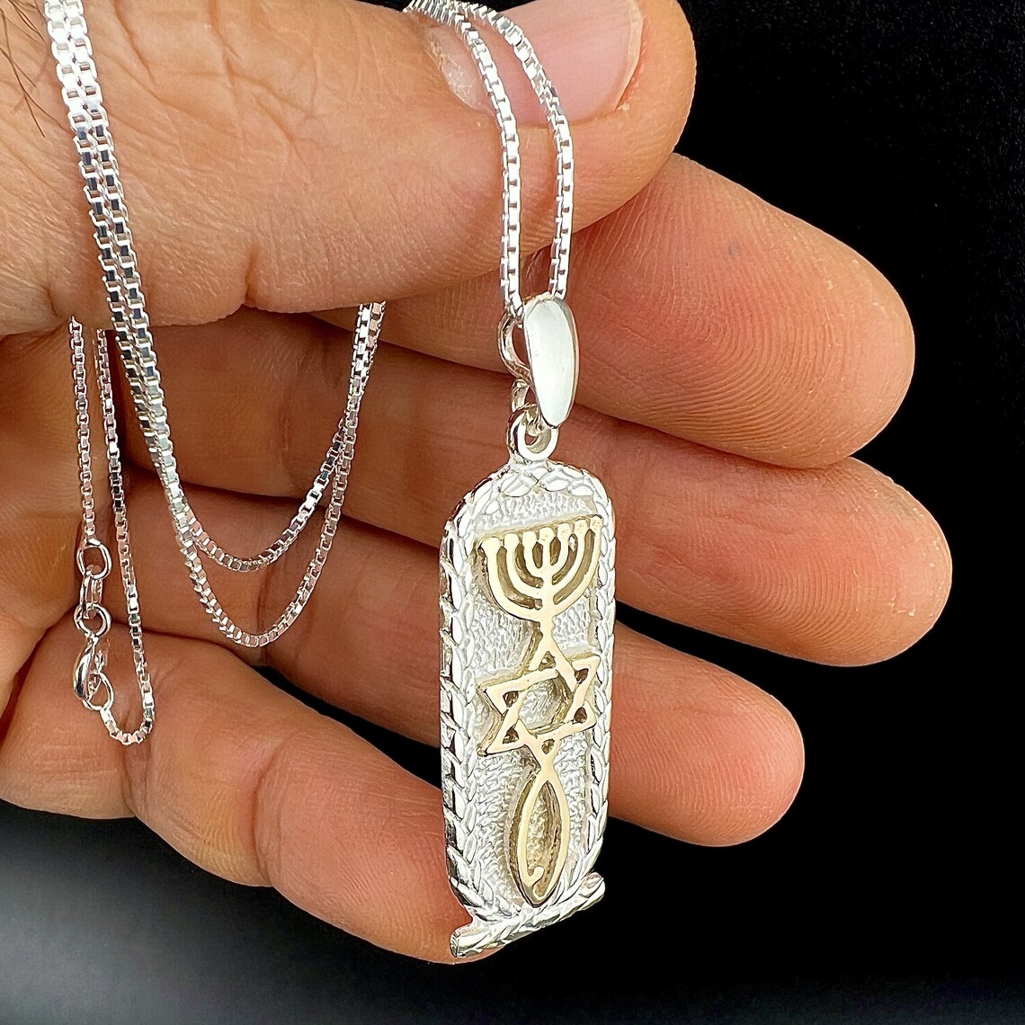 Grafted-in Pendant // Messianic // Scripture Enscription on Back - Etsy