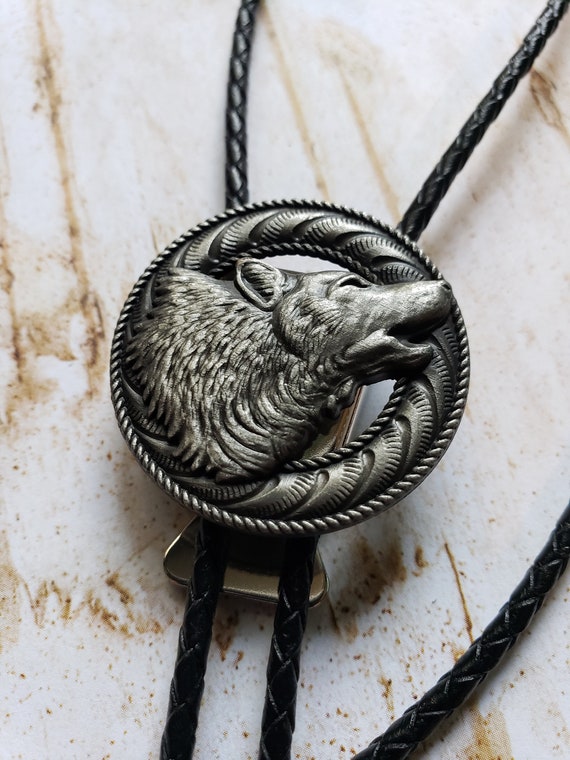 NEW Wolf Bolo Tie - Etsy