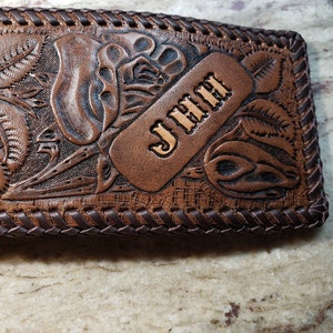 Hand Tooled Rose Pattern Wallet #3 - Etsy