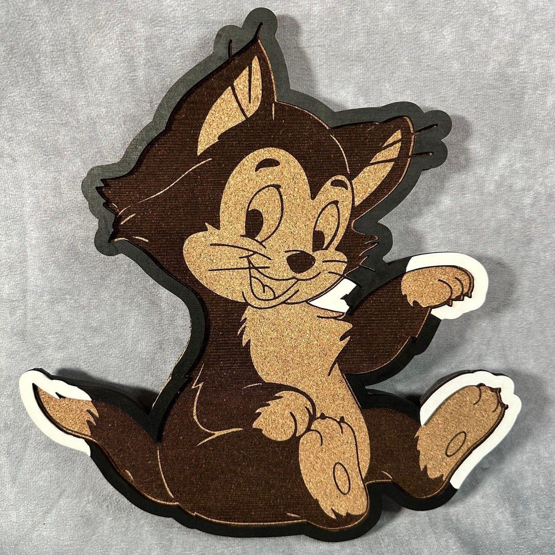 Custom Disney Pin Board - Figaro Cat - Laser Engraved - Etsy