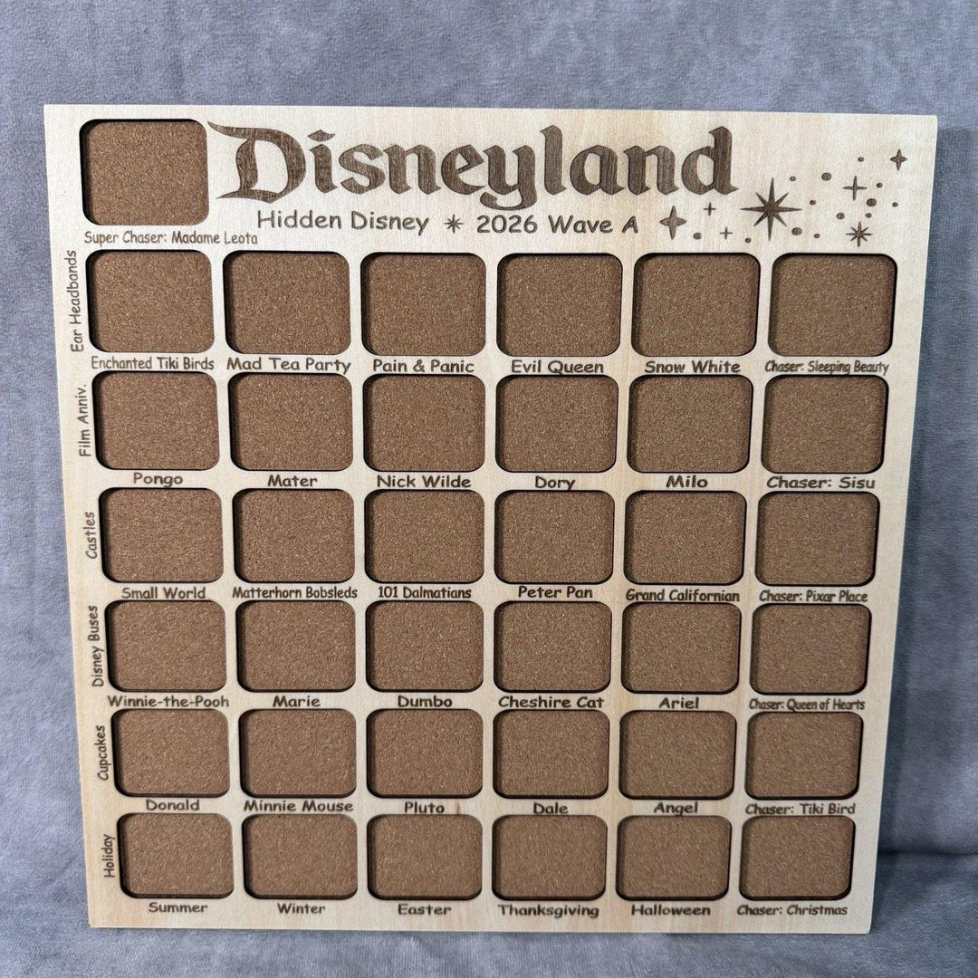Disneyland Wave A 2026 Hidden Disney Pins Custom Pin Board - Fits ...