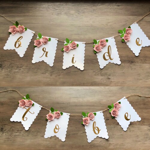 Greenery Bridal Shower Decorations Bride to Be Burlap Banner - Etsy