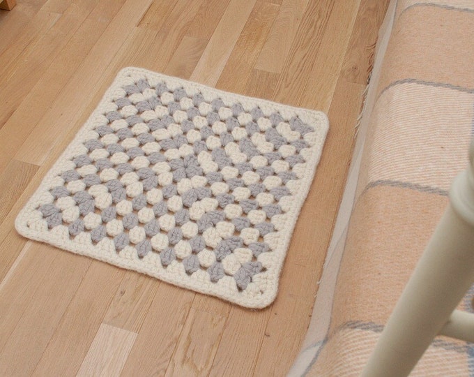 Granny Square Rug Wool Carpet Bedroom Rugs Crochet Rug - Etsy