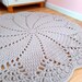 Round Crochet Doily Rug Wool Felt Oversized Boho Doily Rug Retro Style ...