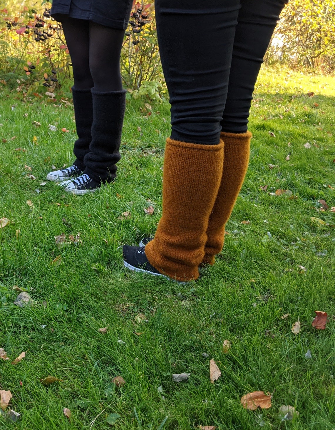 Black Leg Warmers Wool Felted Knit Felt Leg Warmers Womens - Etsy