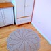 Round Crochet Doily Rug Wool Felt Oversized Boho Doily Rug Retro Style ...