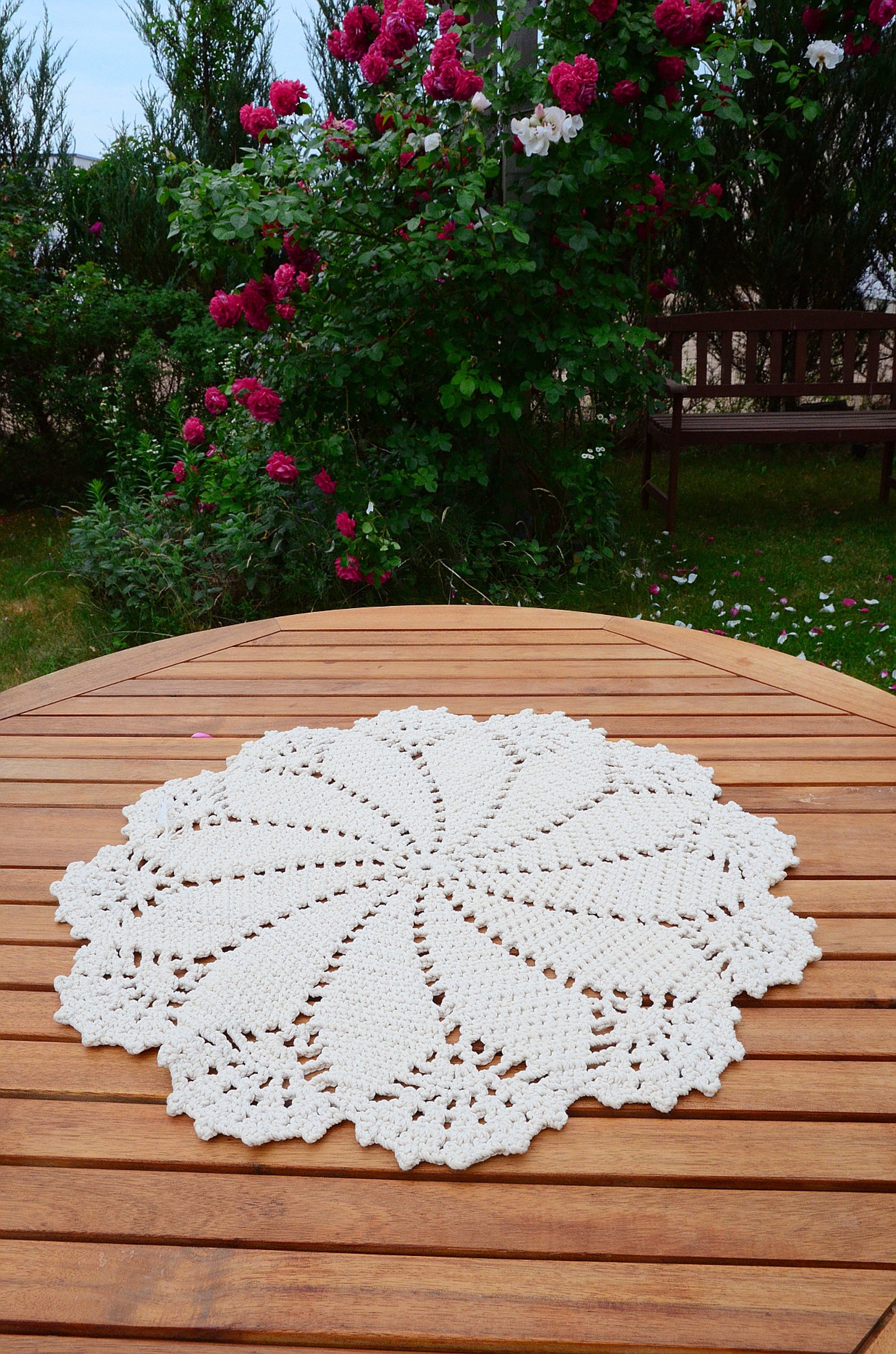 Crochet Doily Retro Style Cotton Rope Crochet Trivet for Hot - Etsy