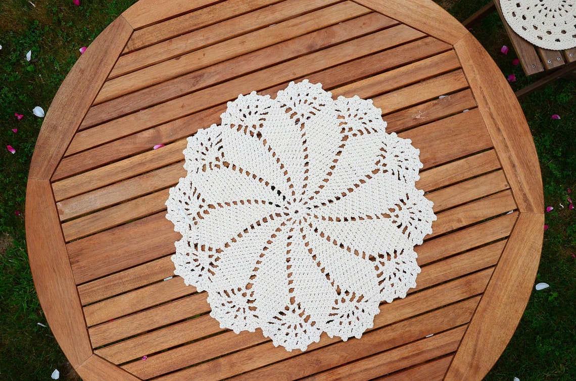 Crochet Doily Retro Style Cotton Rope Crochet Trivet for Hot - Etsy
