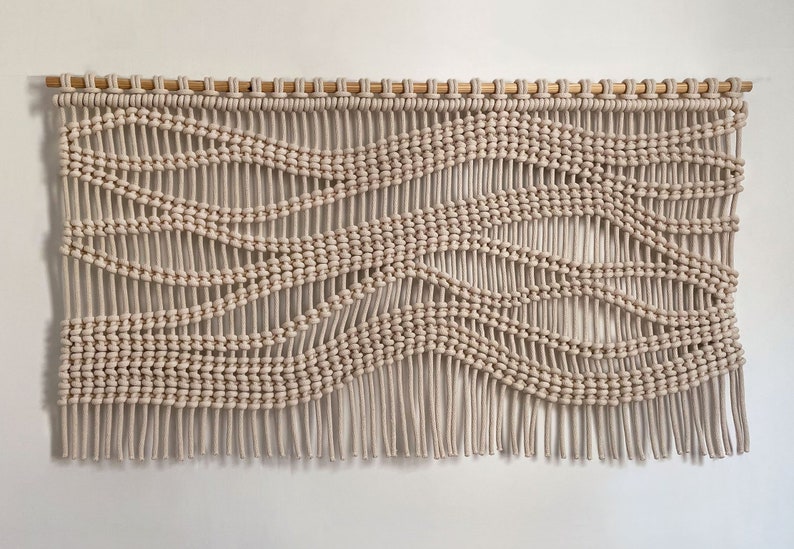 Large Rope Room Divider Large Macramé Screen Thick Rope Fiber Art Large ...