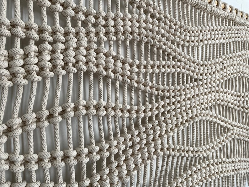 Large Rope Room Divider Large Macramé Screen Thick Rope Fiber Art Large ...