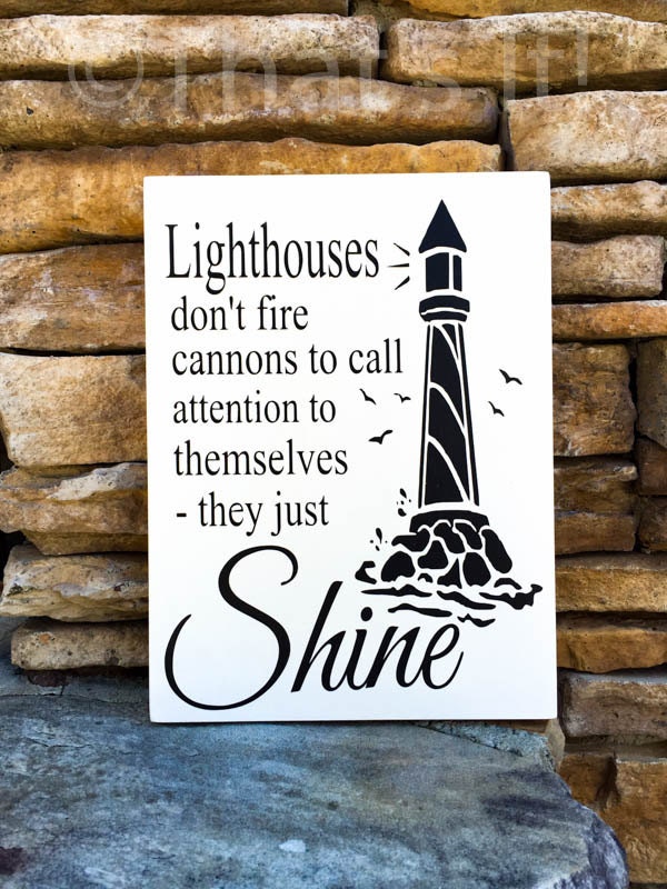 Lighthouse Sign Nautical Decor Beach Sign Inspirational | Etsy
