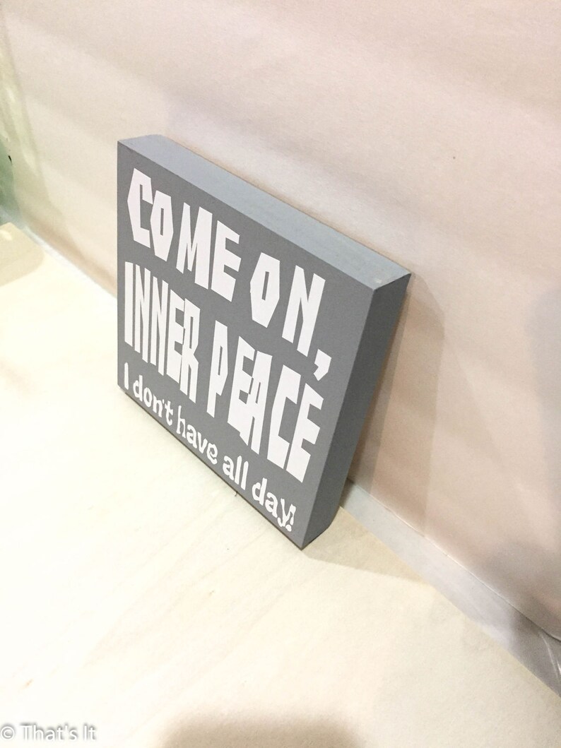 Inner Peace Small Wood Sign Meditation Yoga Sign Peace - Etsy