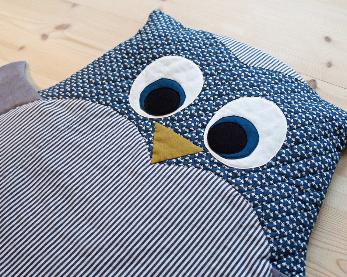 Owl Baby Mat / Play Mat / Floor Cushion DIY Tutorial PDF a4-size Sewing ...
