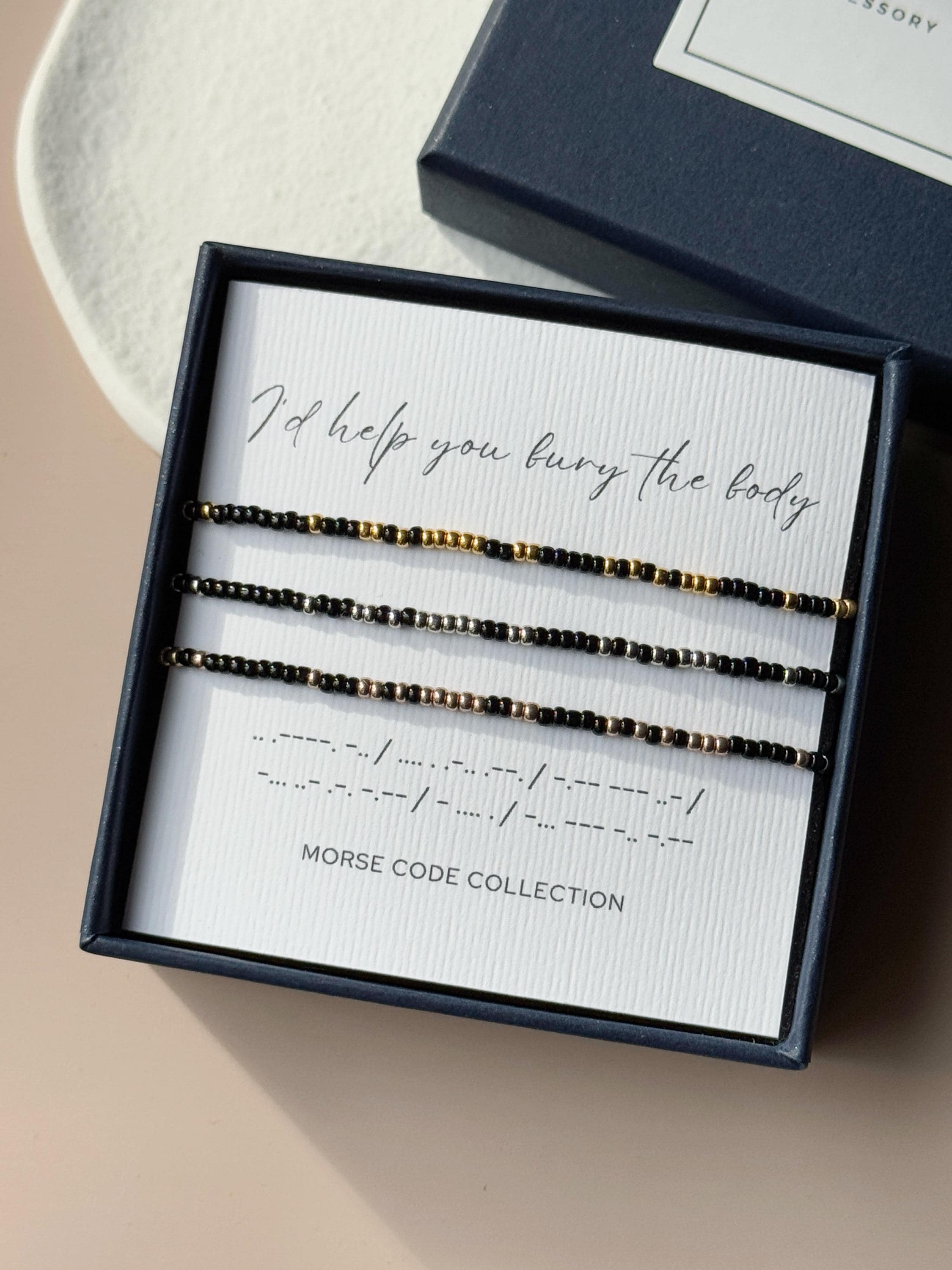 I'd Help You Bury the Body Morse Code Bracelet | BFF Bestie Birthday ...