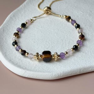Empath Protection Bracelet｜black Tourmaline, Rose Quartz, Amethyst ...