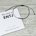 ENTJ Gift MBTI Personality Morse Code Bracelet Minimalist Cord Bracelet ...