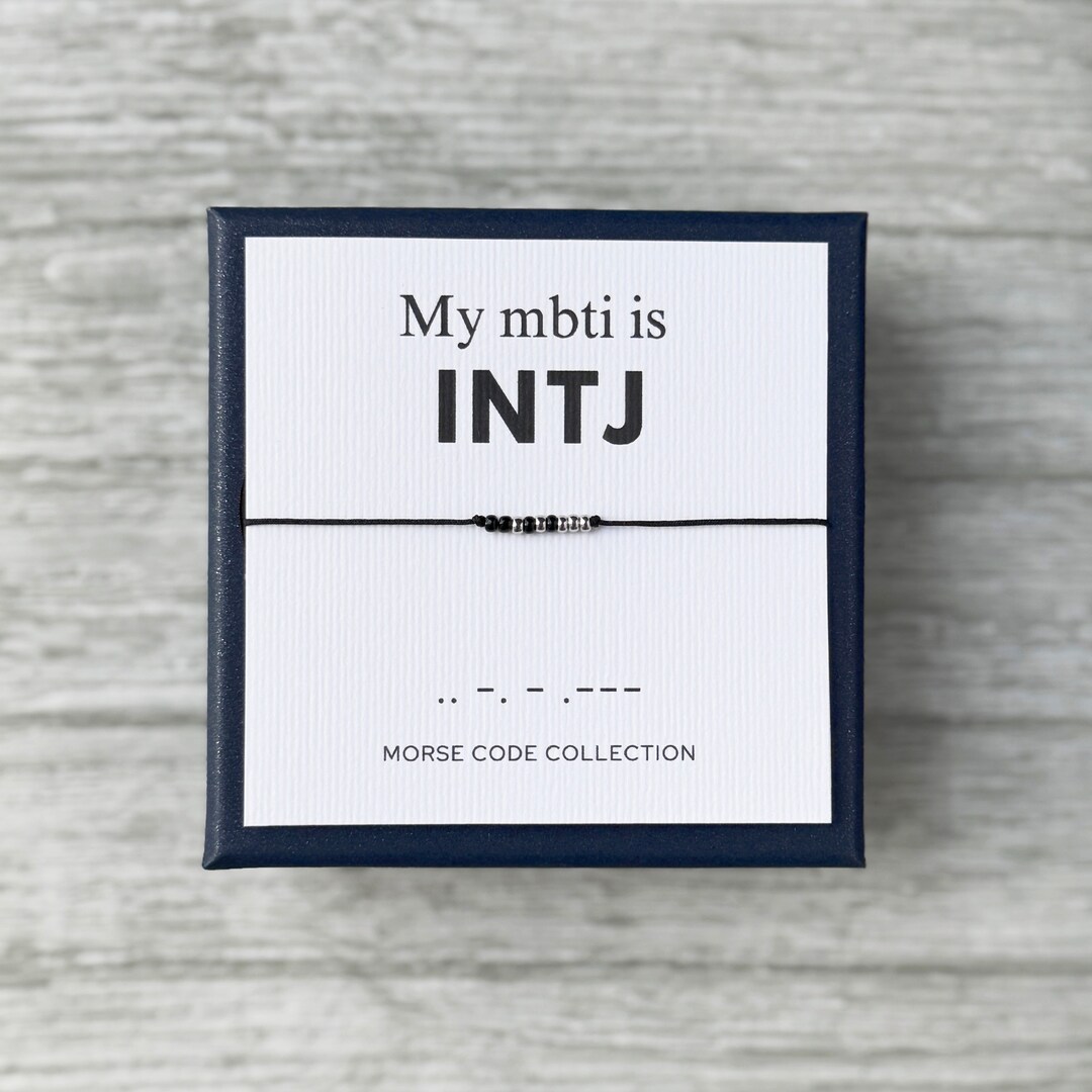 INTJ Gift MBTI Personality Morse Code Bracelet Minimalist Cord Bracelet ...