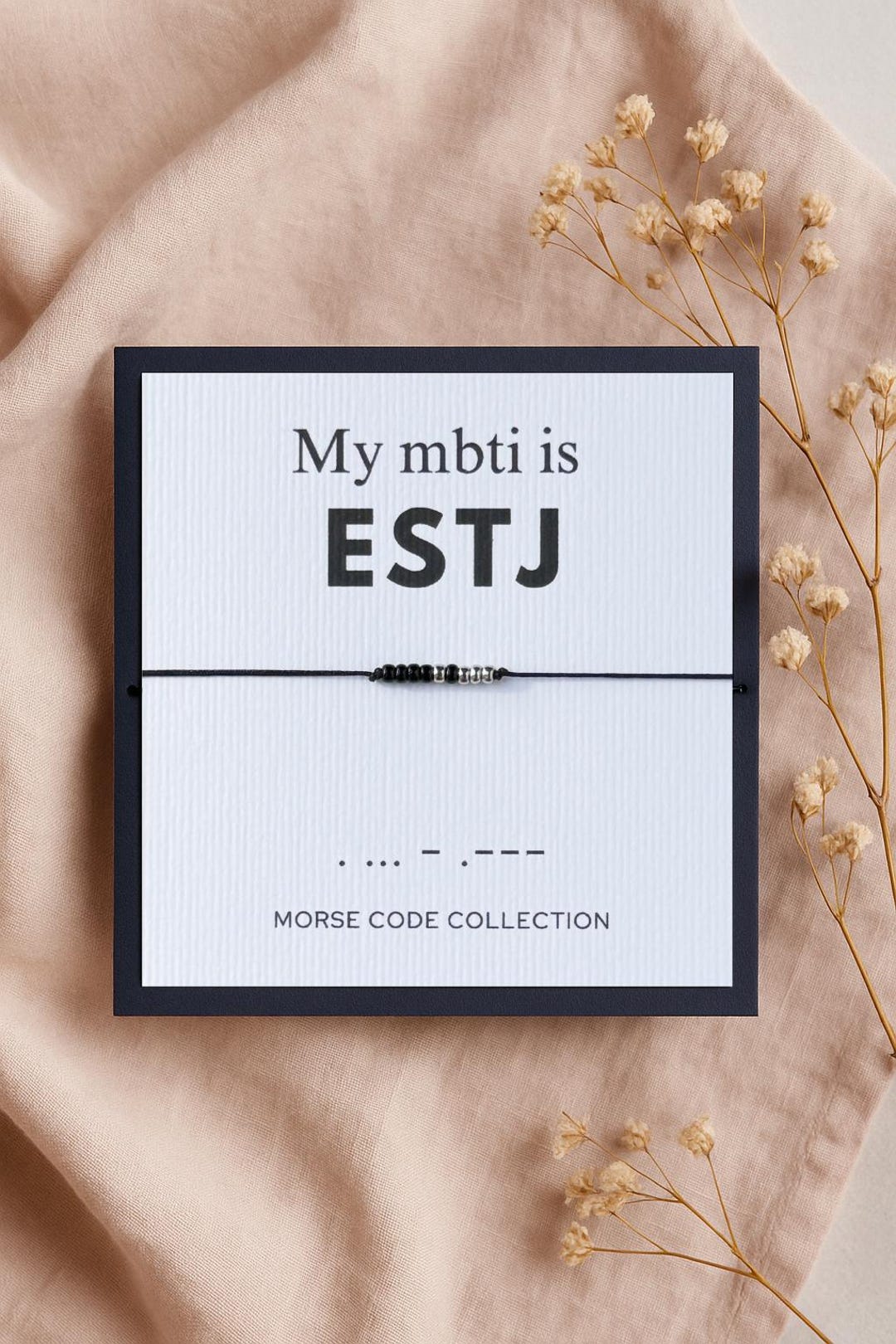 ESTJ Morse Code Bracelet | MBTI Personality Test Lover Gift ...
