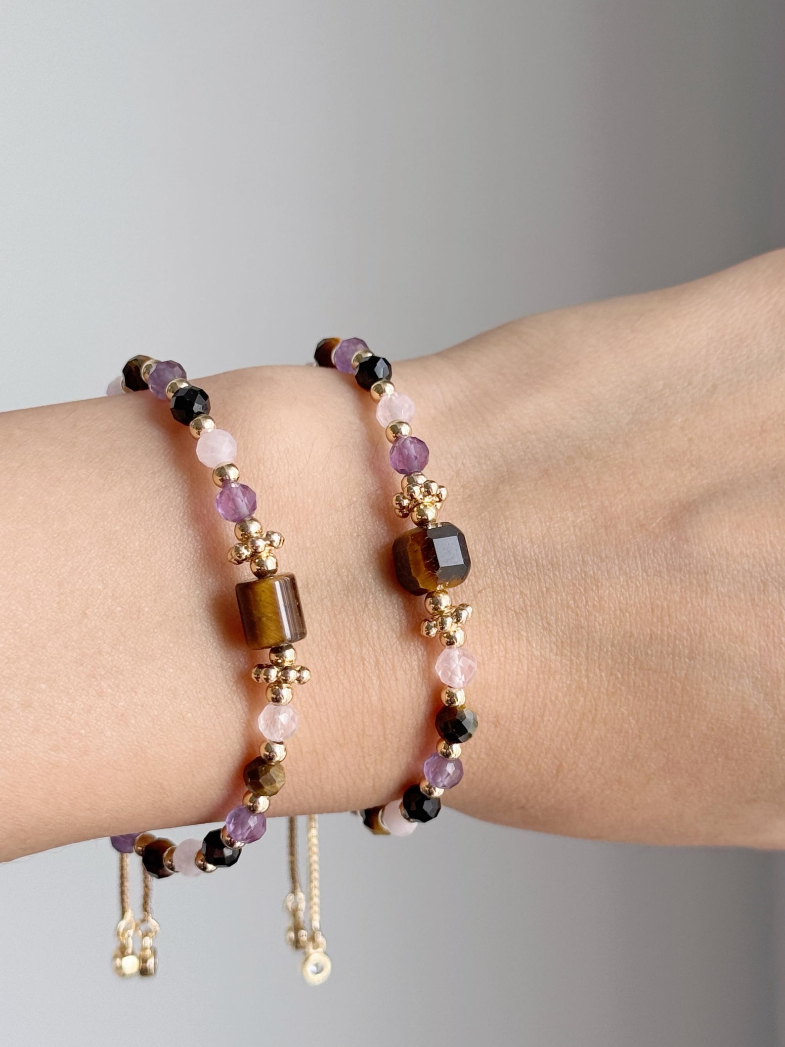 Empath Protection Bracelet｜black Tourmaline, Rose Quartz, Amethyst ...