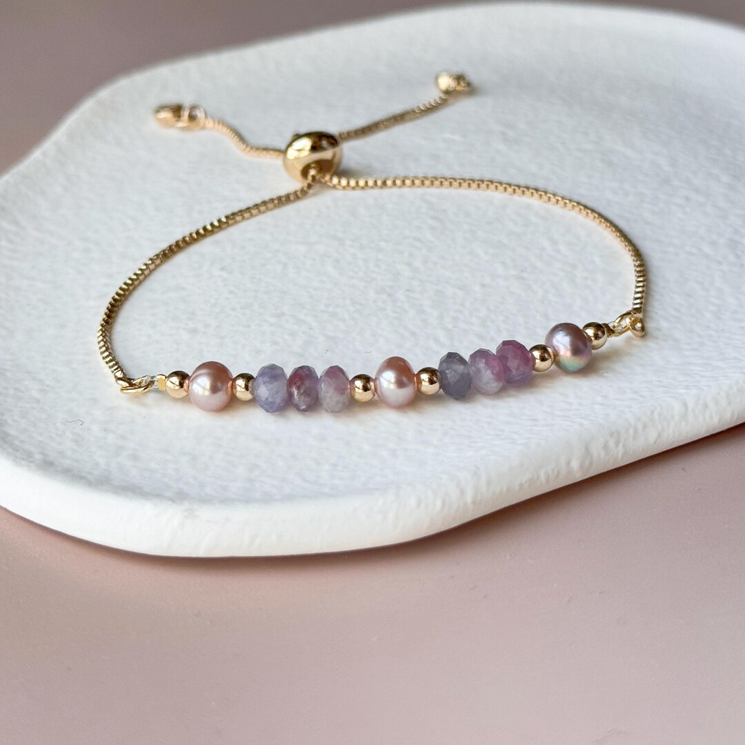 Tourmaline Pearl Protection Bracelet14kgf Adjustable Bracelethealing ...