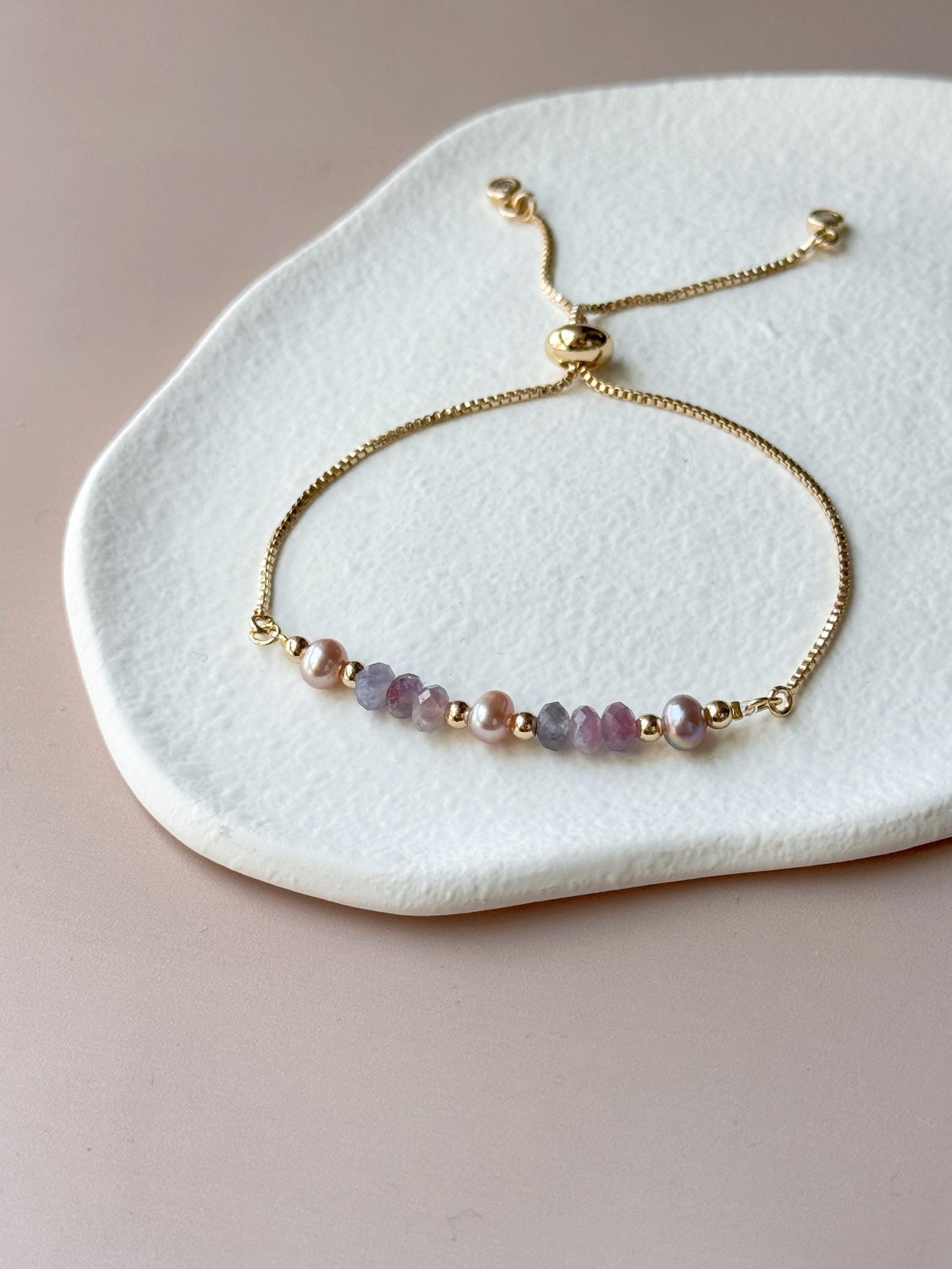 Tourmaline Pearl Protection Bracelet14kgf Adjustable Bracelethealing ...