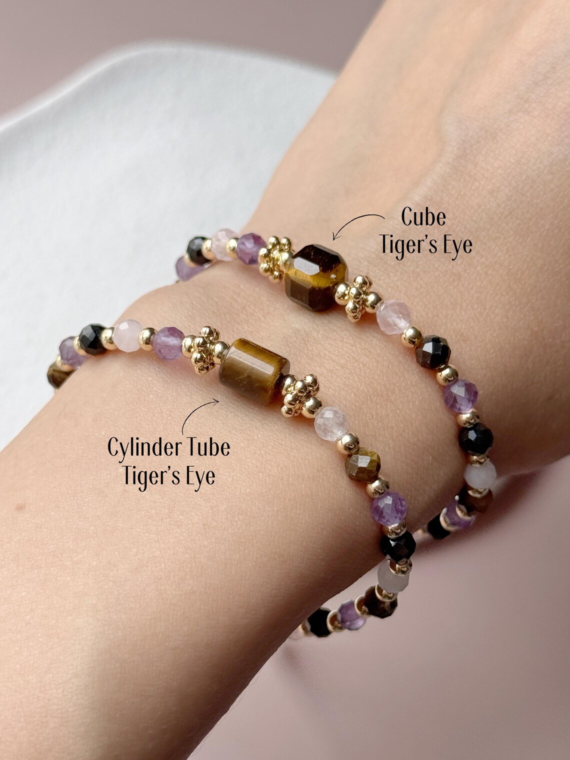 Empath Protection Bracelet｜black Tourmaline, Rose Quartz, Amethyst ...