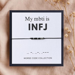 INFJ Gift | MBTI Morse Code Bracelet | Dainty Personalized Gift for Her ...