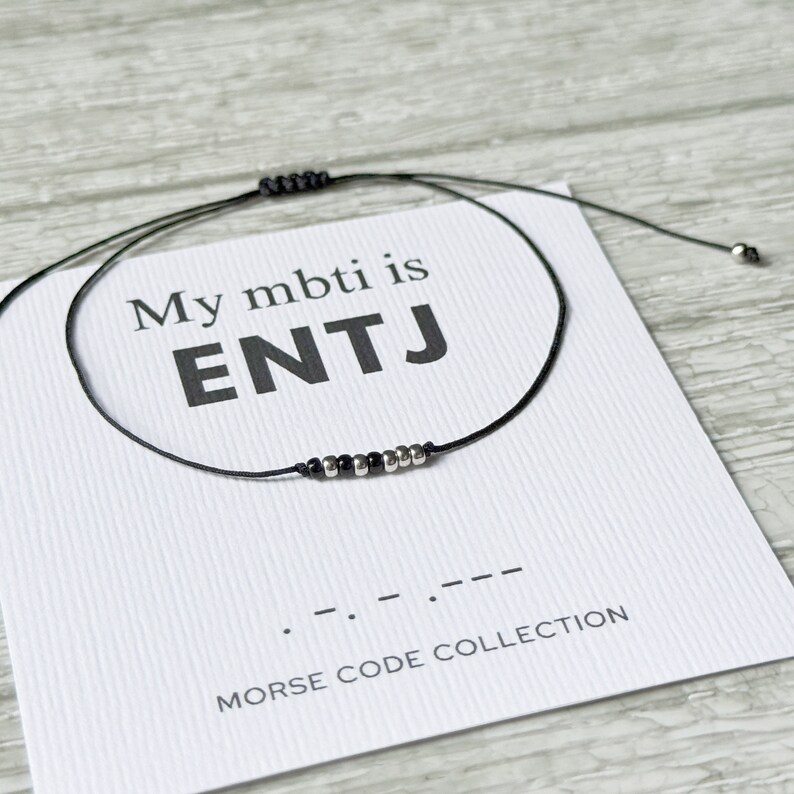 ENTJ Gift | MBTI Personality Morse Code Bracelet | Minimalist ...