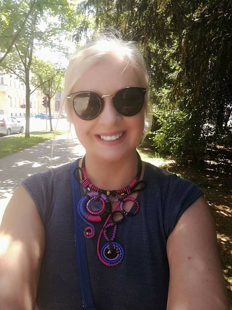 ELLA Statement Thread and Hardware Necklace / Tribal - Etsy