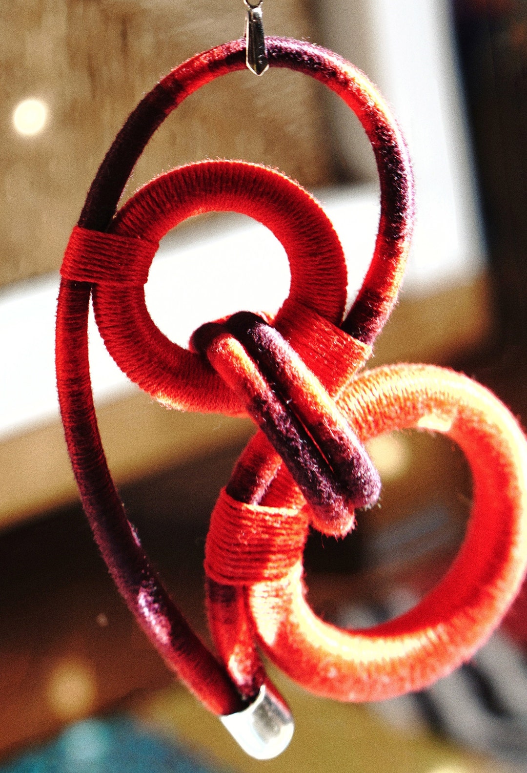 Asymmetrical Boho Statement Thread Neck Piece. Art Jewelry, Ethnic ...