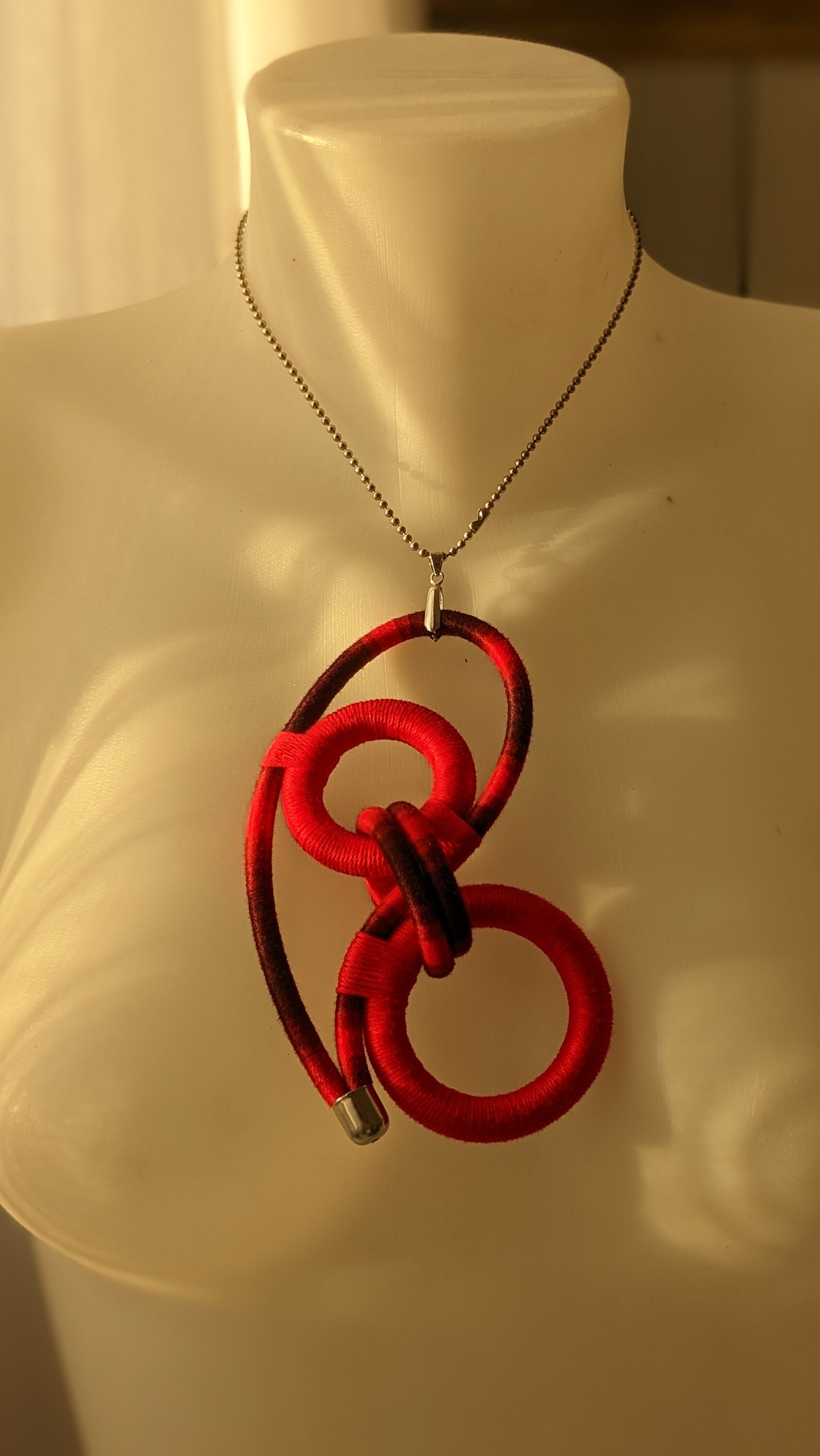 Asymmetrical Boho Statement Thread Neck Piece. Art Jewelry, Ethnic ...