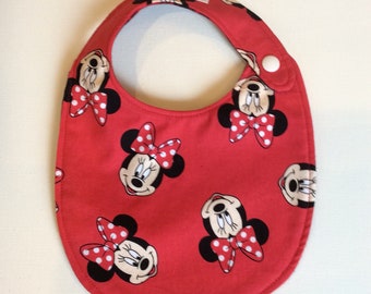 Minnie mouse bib | Etsy