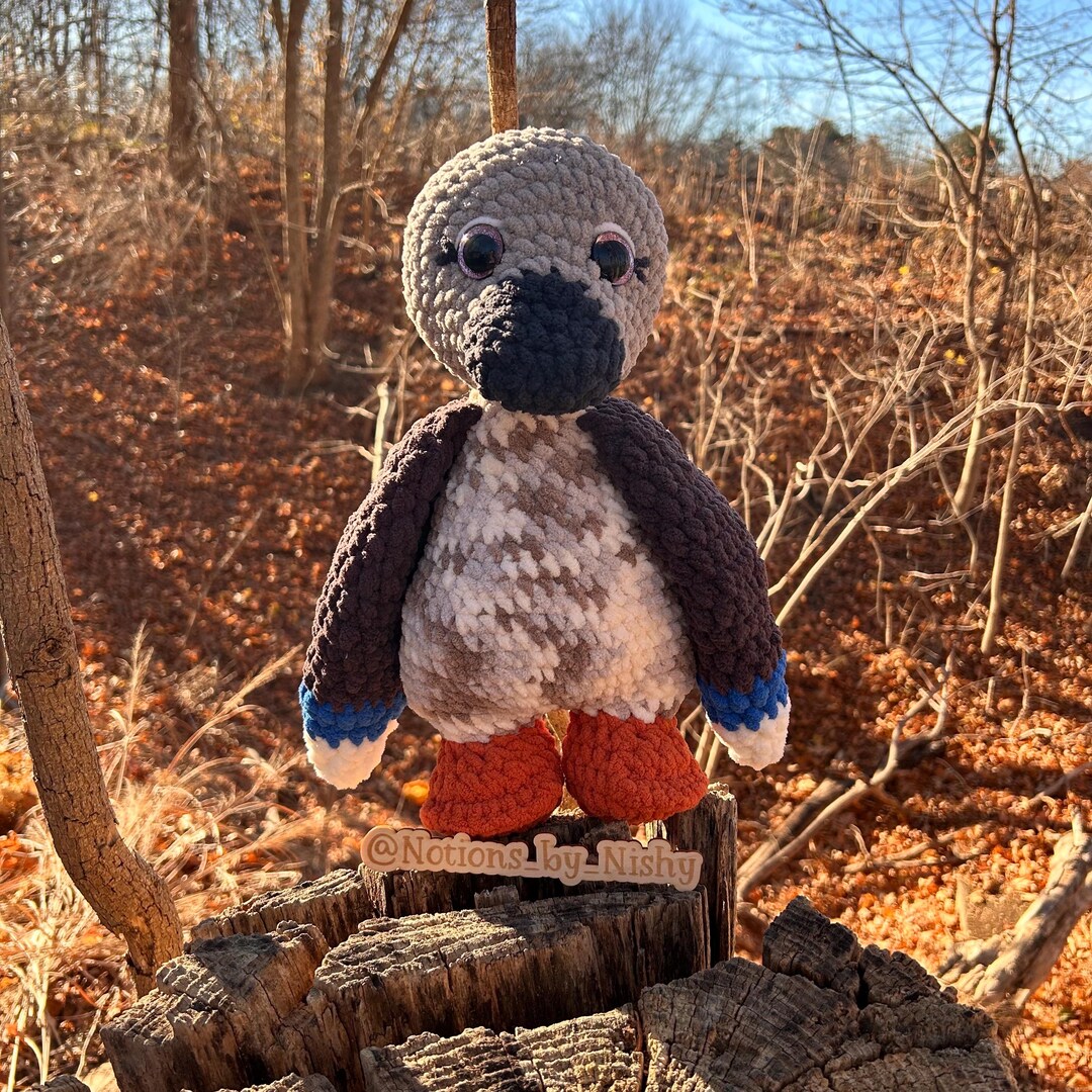 Crochet Duck Plushie L Handmade Plush Duck L Migration L Female Mallord ...