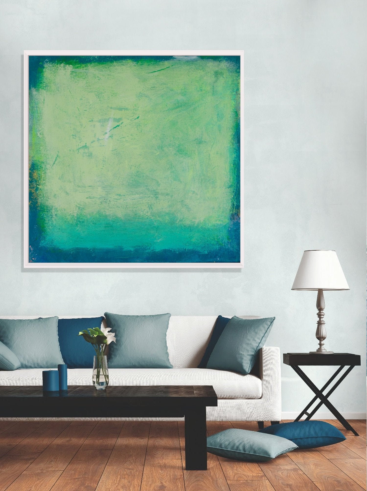 Green Turquoise Rothko Inspired Abstract Original Contemporary - Etsy ...