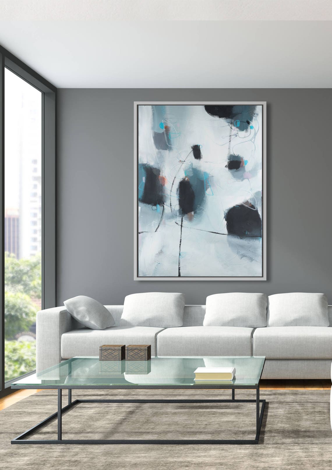 Abstract Art Print Office Wall Art Canvas Print Large - Etsy